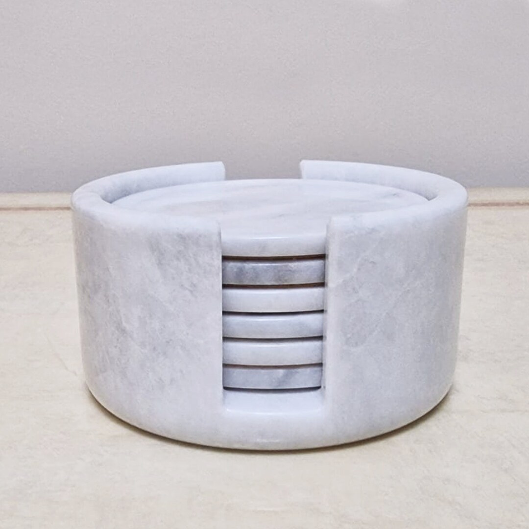 Onyx Tea Coasters Set of 6 Marble Drink & Barware Coaster for Home ...