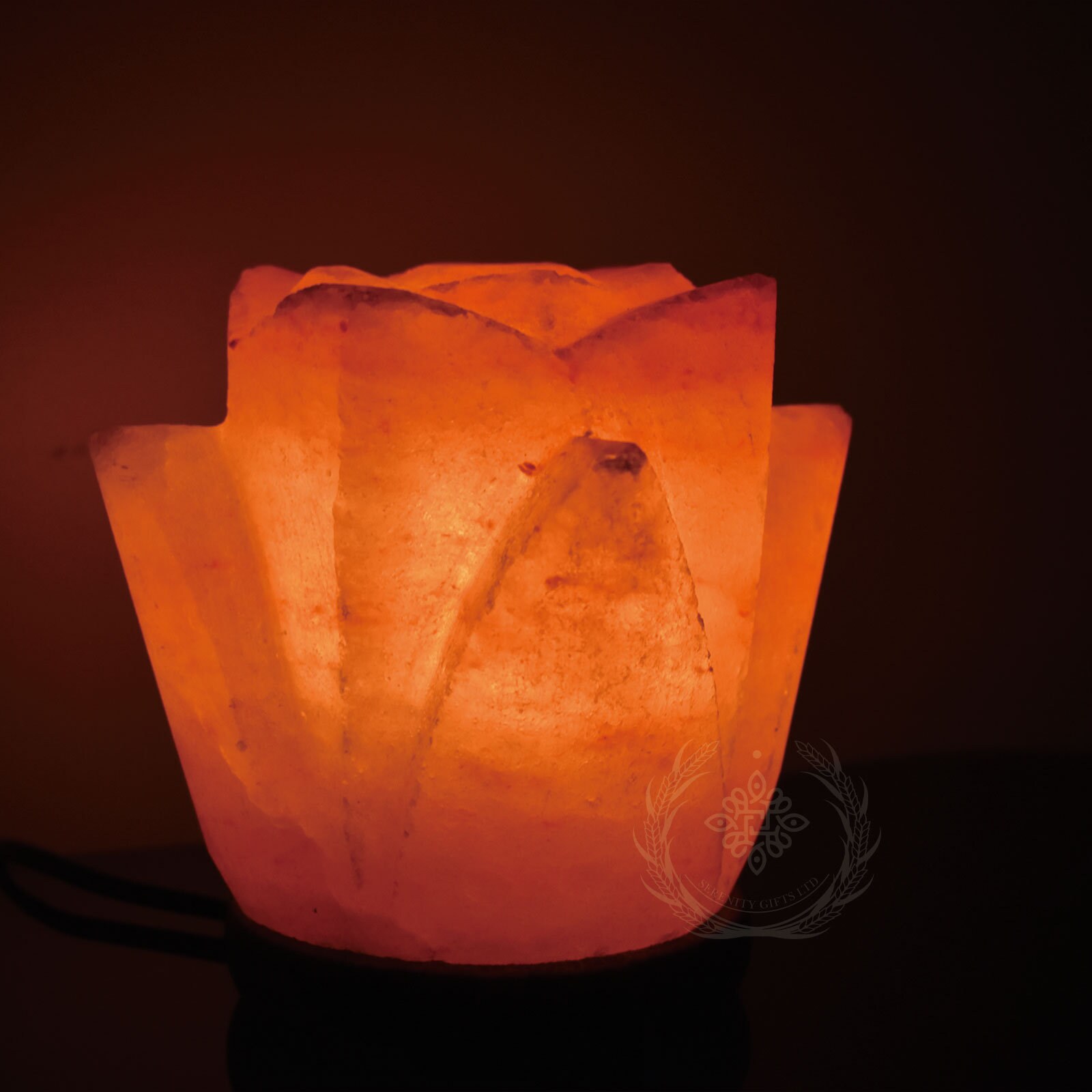 Himalayan Pink Salt Lamp Natural Hand Crafted Flower Lamp Crystal Rock