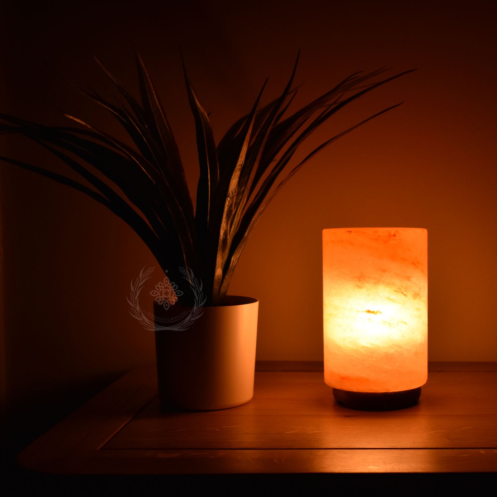 Himalayan Pink Rock Salt Cylinder Lamp 100% Natural Hand Craved Crystal ...