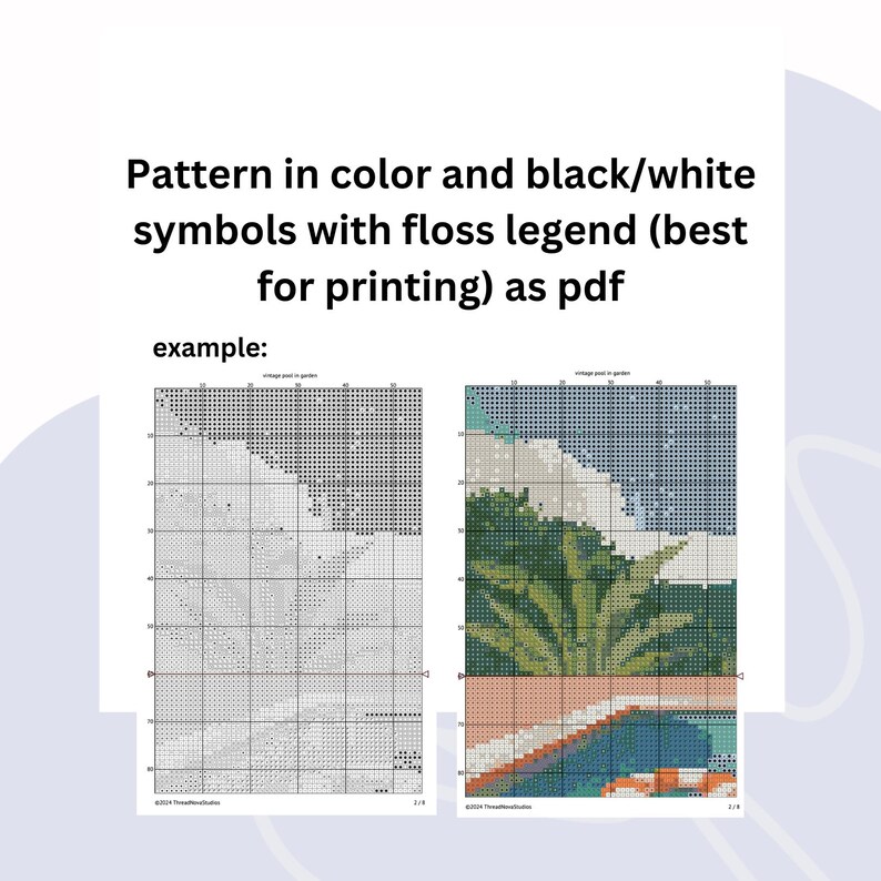 Back to School Ribbon & Pen Mini Cross-stitch Pattern – 130x116 ...