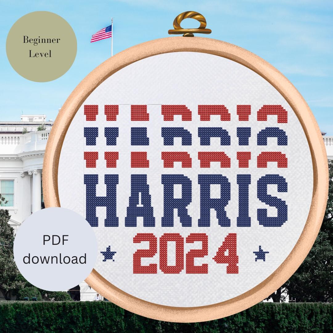 Kamala Harris Cross Stitch Pattern, Inspirational Home Decor, DIY ...
