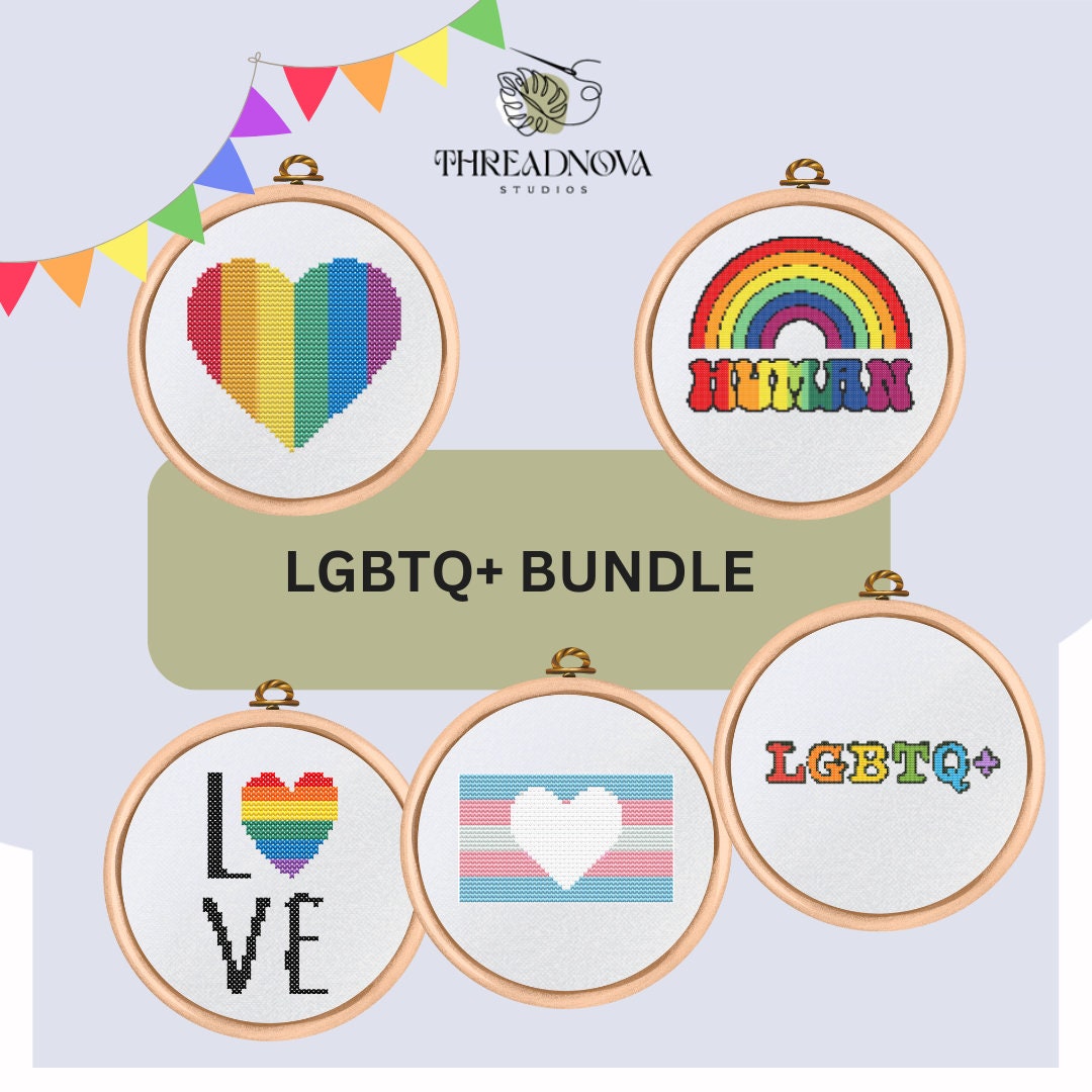 LGBTQ+ Cross Stitch Pattern BUNDLE Cross Stitch Patterns, Instructions ...