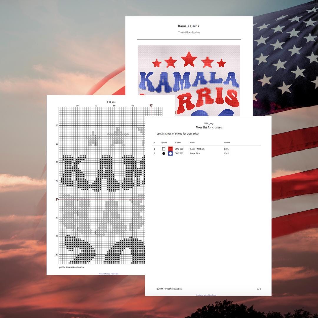 Kamala Harris Cross Stitch Pattern Inspirational Home Decor DIY ...
