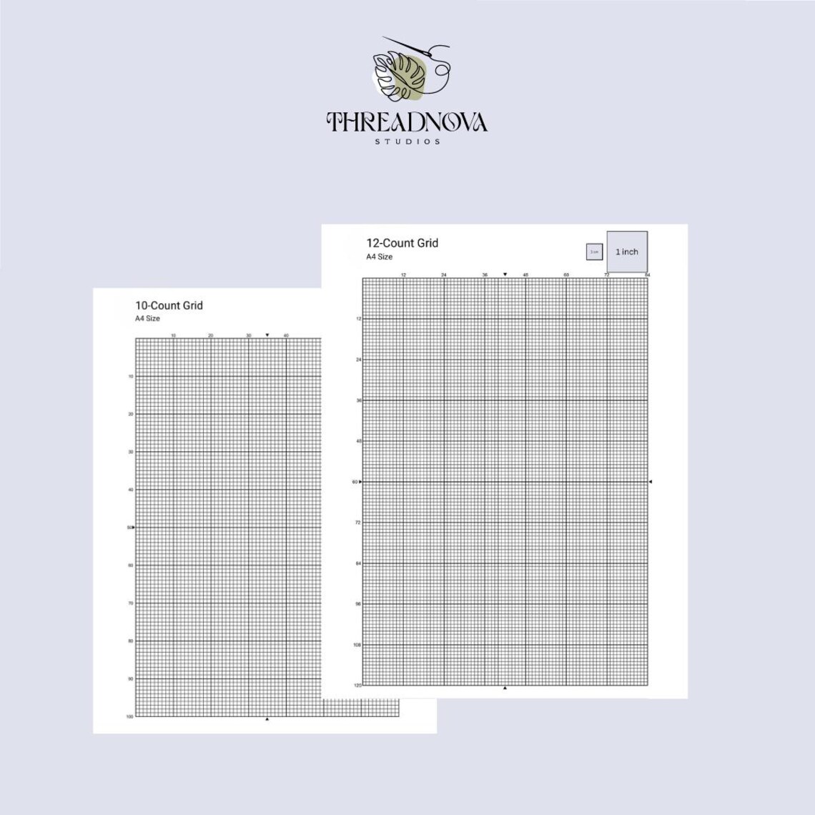 Printable Cross Stitch Measuring Paper, Graph Paper for Cross Stitch 10 ...