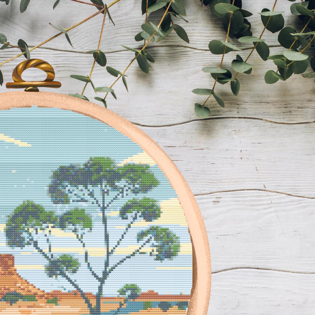 Australian Desert Cross-stitch Pattern | Nature-inspired Outback ...