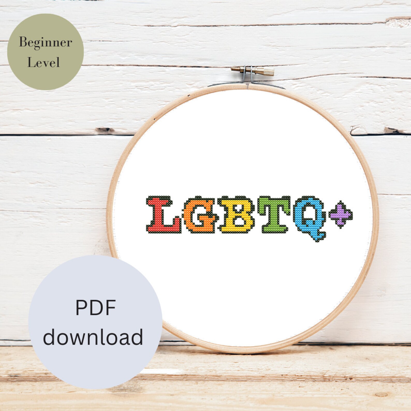 LGBTQ+ Line Queer Cross Stitch Pattern Cross Stitch Patterns ...