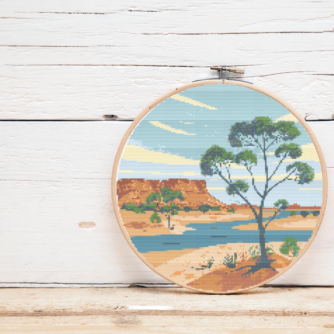 Australian Desert Cross-stitch Pattern | Nature-inspired Outback ...