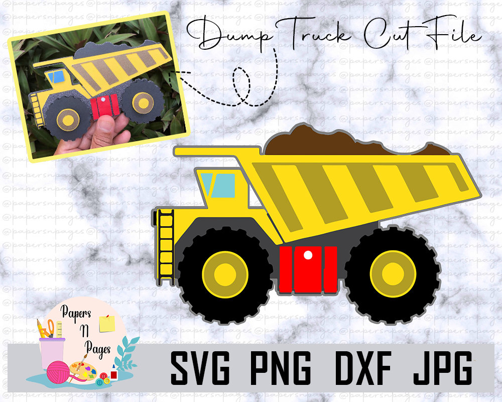 Construction Truck SVG, Dump Truck SVG Files, Cut Files, Construction ...
