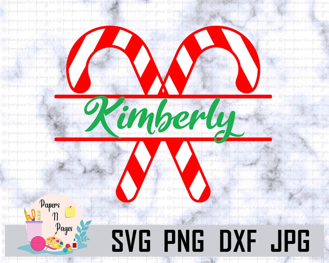 Candy Cane SVG, Candy Cane Name Monogram, Digital Download for Cricut ... Candy Cane SVG, Candy Cane Name Monogram, Digital Download for Cricut ...