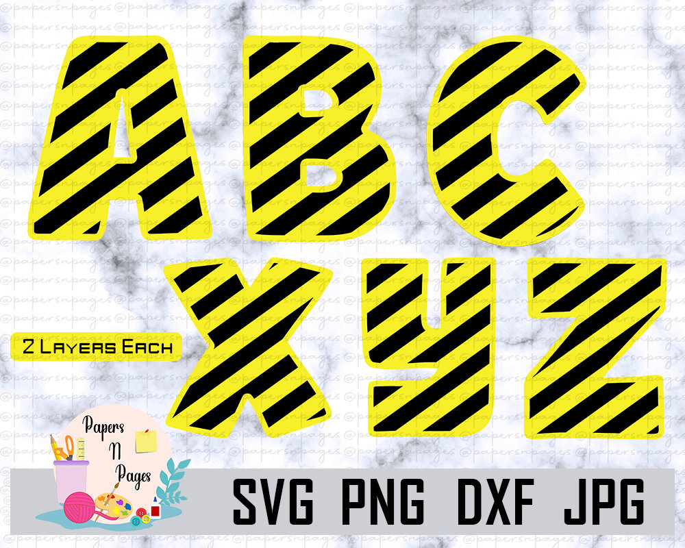 Construction Font SVG, Construction Birthday Party, Construction ...