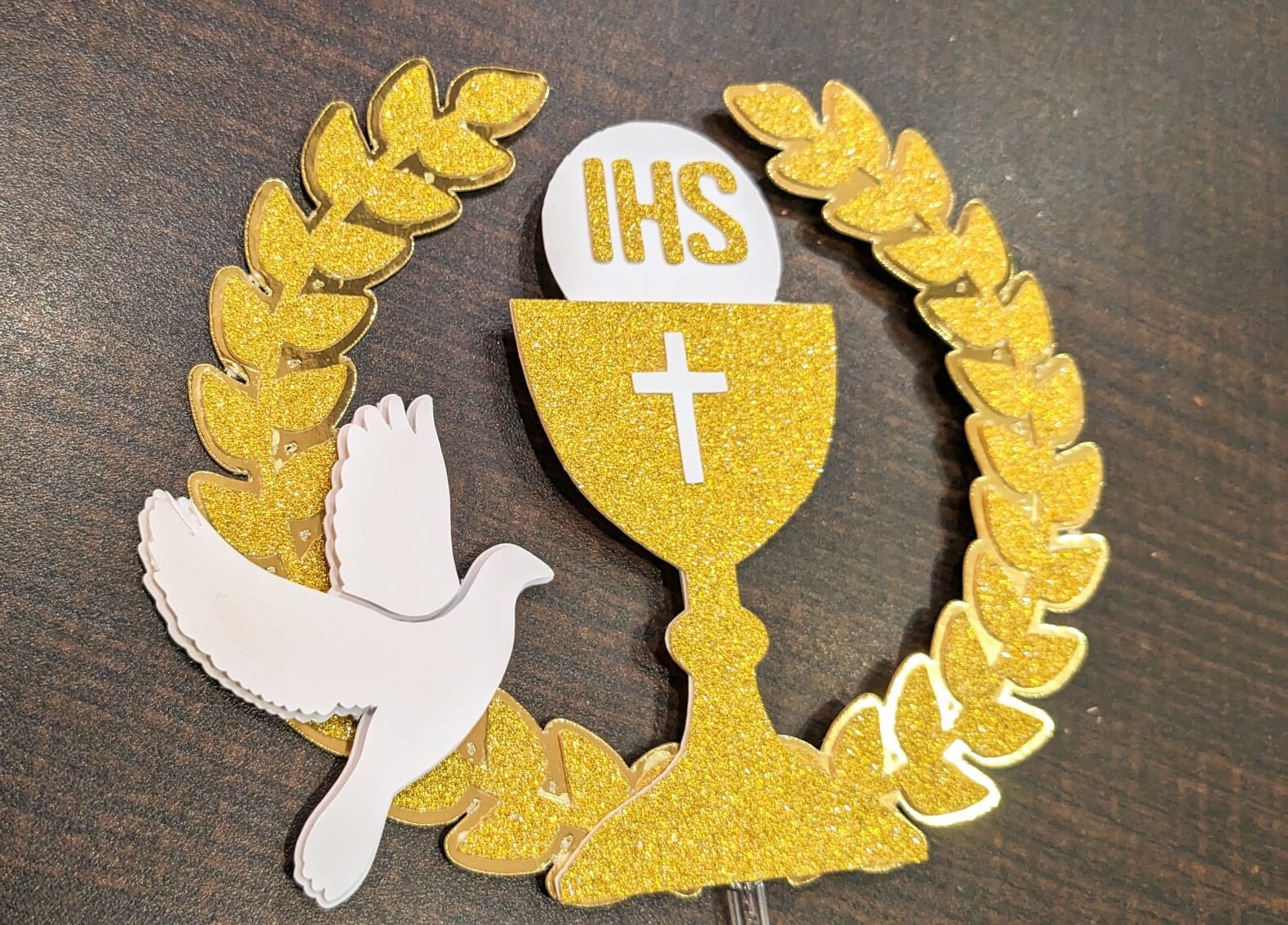 Communion Chalice With Dove SVG, Holy Communion Cake Toppers, Holy ...