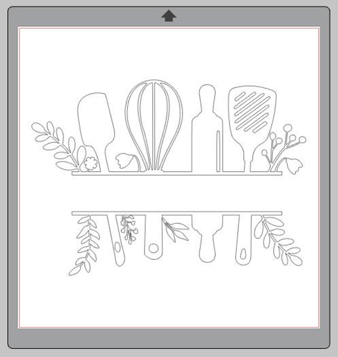 Kitchen Split Frame SVG, Kitchen SVG, Digital Download for Cricut ...