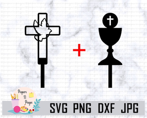 Communion Topper SVG Chalice SVG Cross SVG Laser File - Etsy Australia