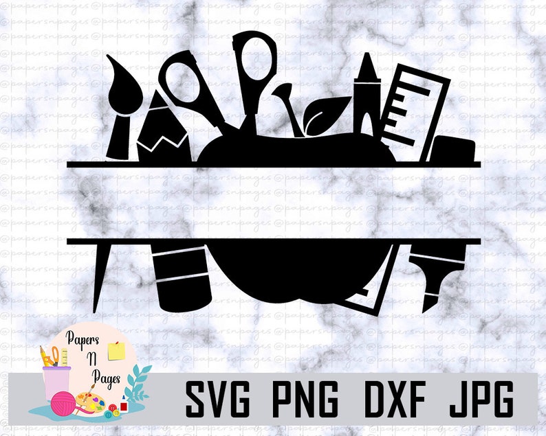 Teacher Split Frame SVG Teacher Name Frame SVG Teacher - Etsy