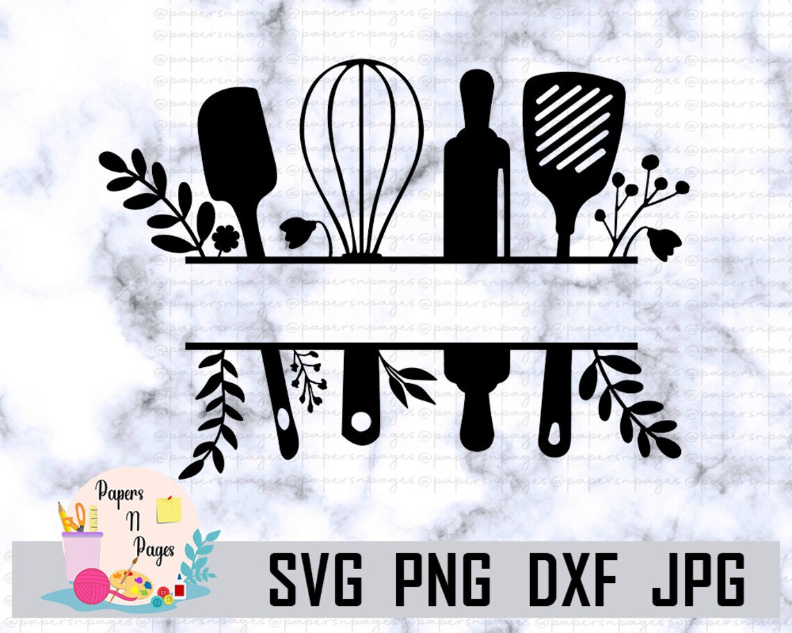 Kitchen Split Frame SVG, Kitchen SVG, Digital Download for Cricut ...