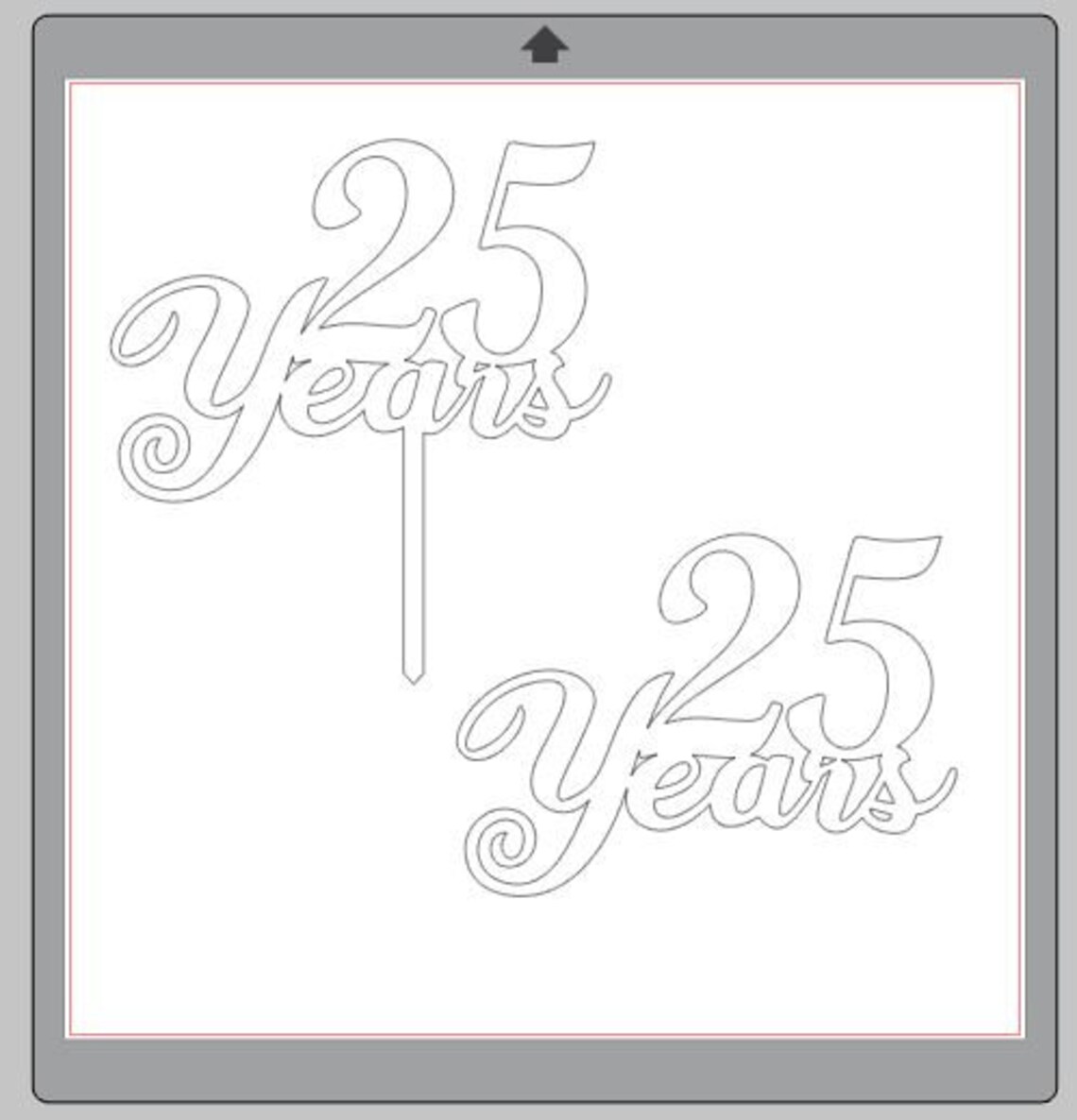 25 Years Topper SVG, Silver Anniversary SVG, 25 Years Cake Topper ...