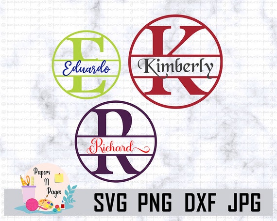 Split Monogram Svg/dxf/png/jpg Digital Download for Cricut - Etsy