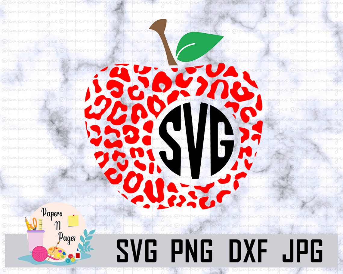 Apple SVG Bundle Apple Name Frame SVG Teacher SVG Apple - Etsy