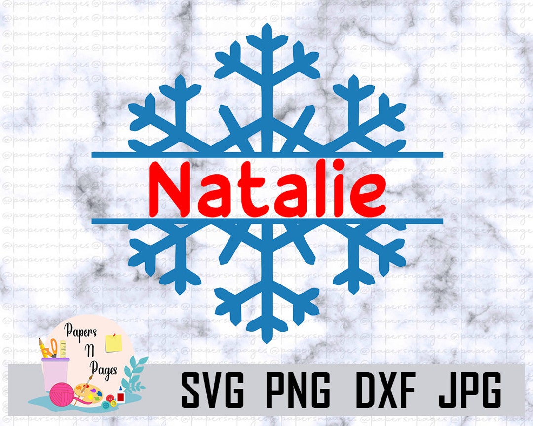Snowflakes SVG, Snowflakes Monogram SVG, Snowflakes Name Frame Svg ...