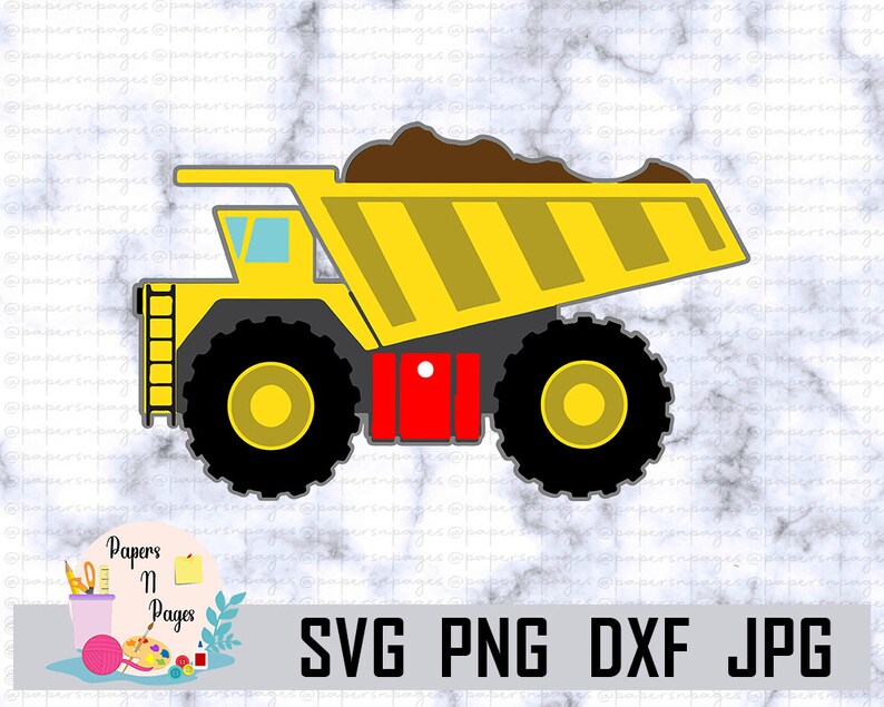 Construction Truck SVG, Dump Truck SVG Files, Cut Files, Construction ...