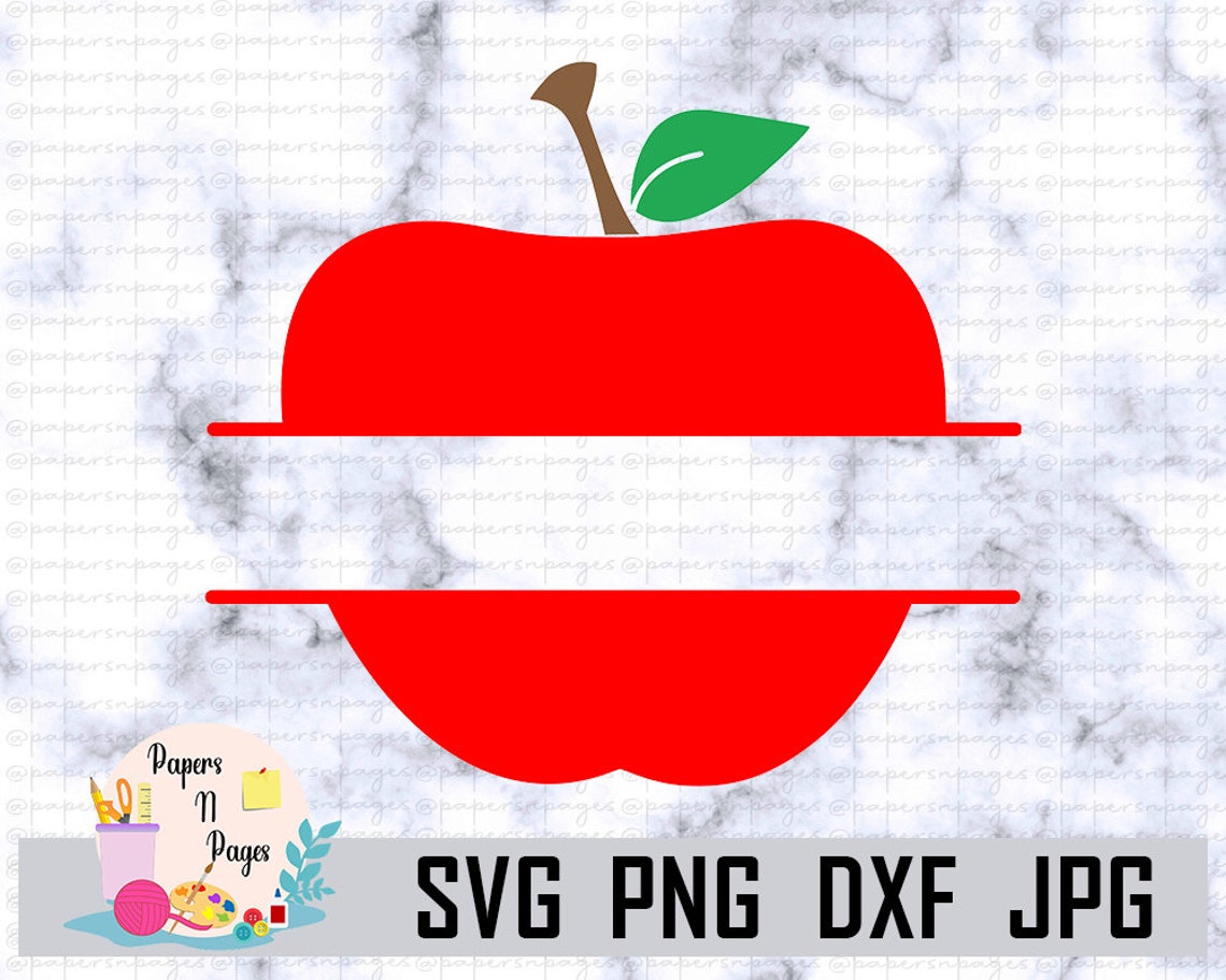 Apple Name Frame SVG, Teacher SVG, Digital Download, Cutting and ...