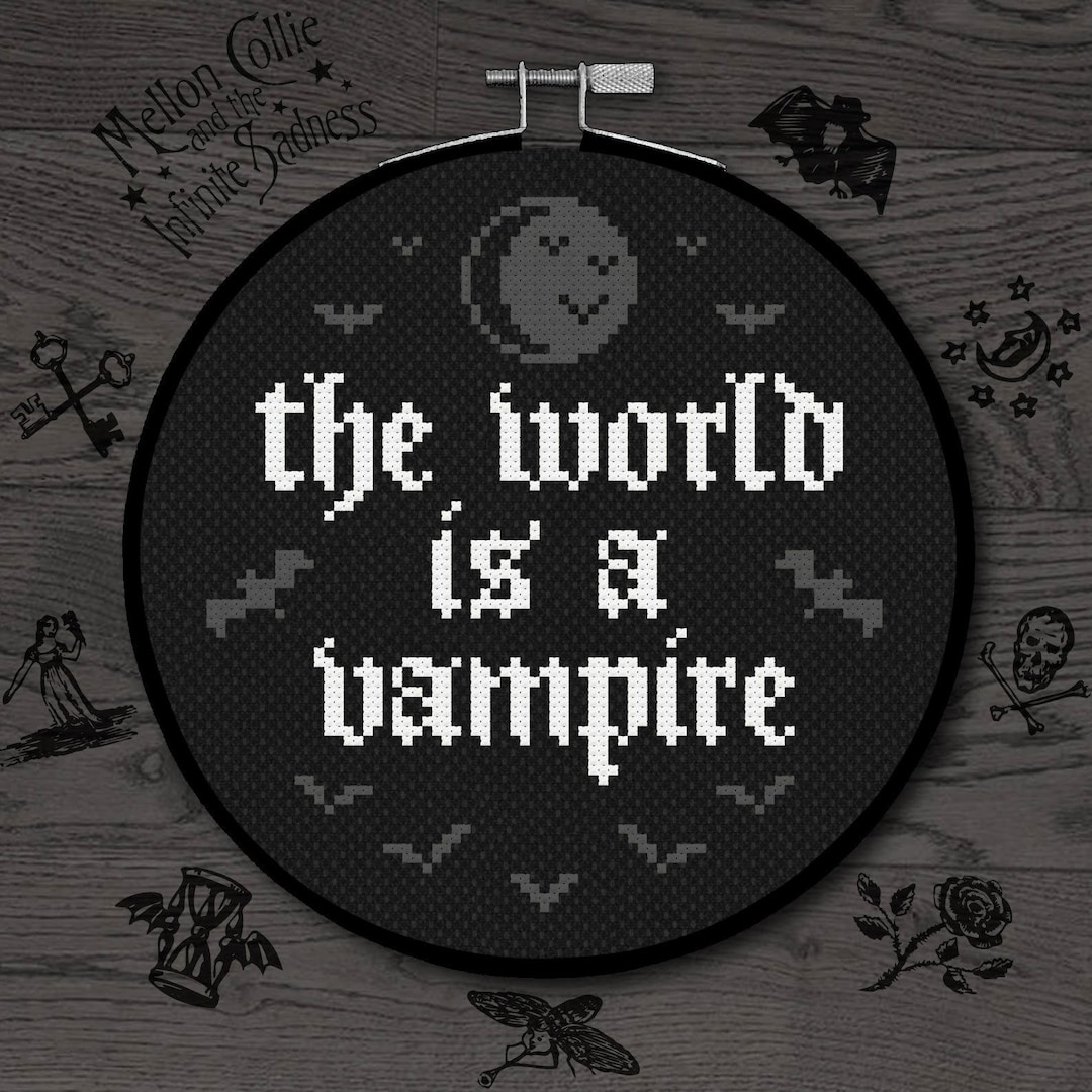 The World is a Vampire - Cross Stitch Pattern - PDF Download - Bullet ...