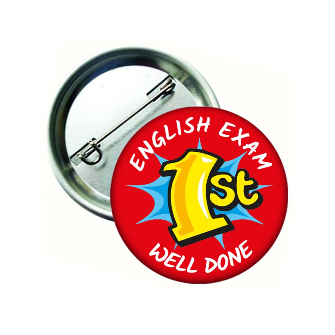 50 Pack Custom English Exam Well Done Pin Button Badges 44 Mm-1.75 Inch ...