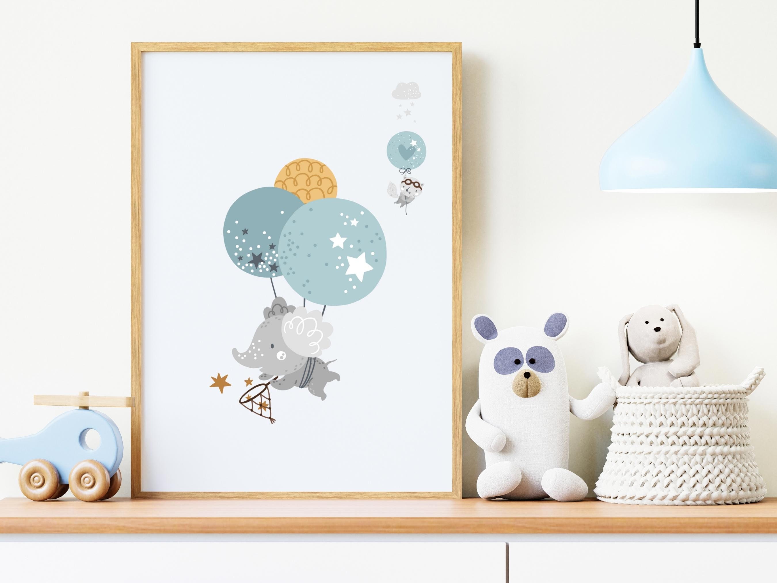 Cute Name Sign for Nursery Custom Baby Name Wall Art Blue - Etsy