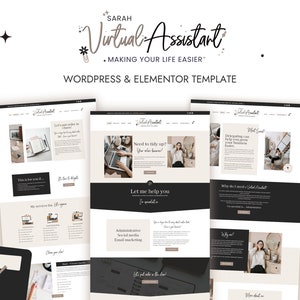 Sarah Virtual Assistant Wordpress Website Template Elementor Pro ...