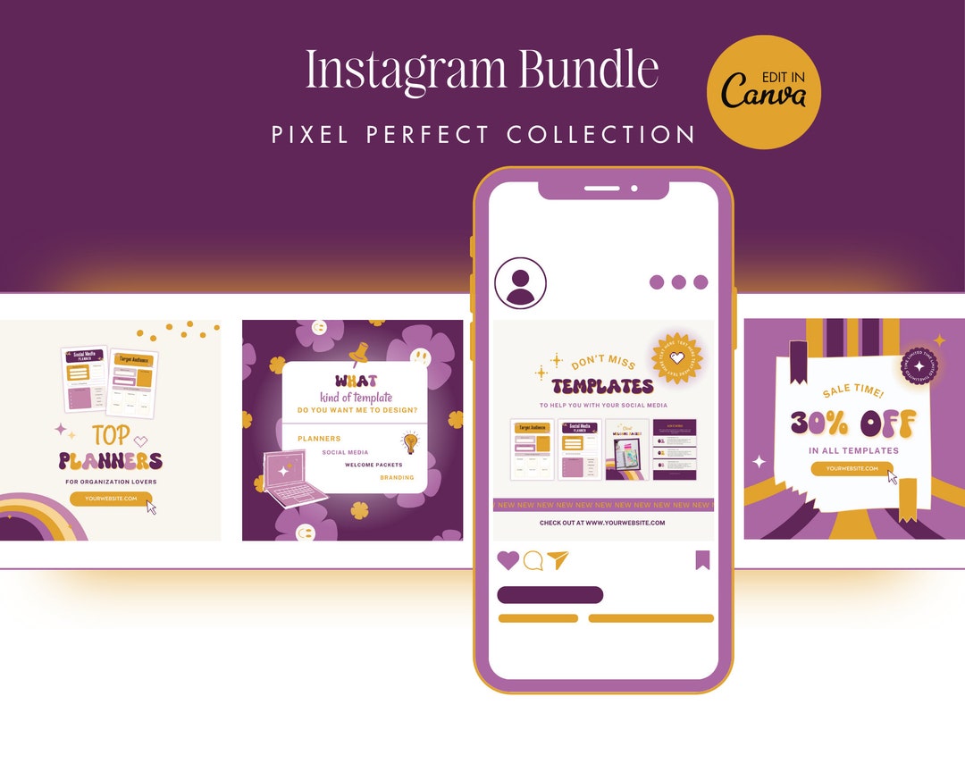 Pixel Perfect Instagram Post Templates Instagram Stories Templates ...