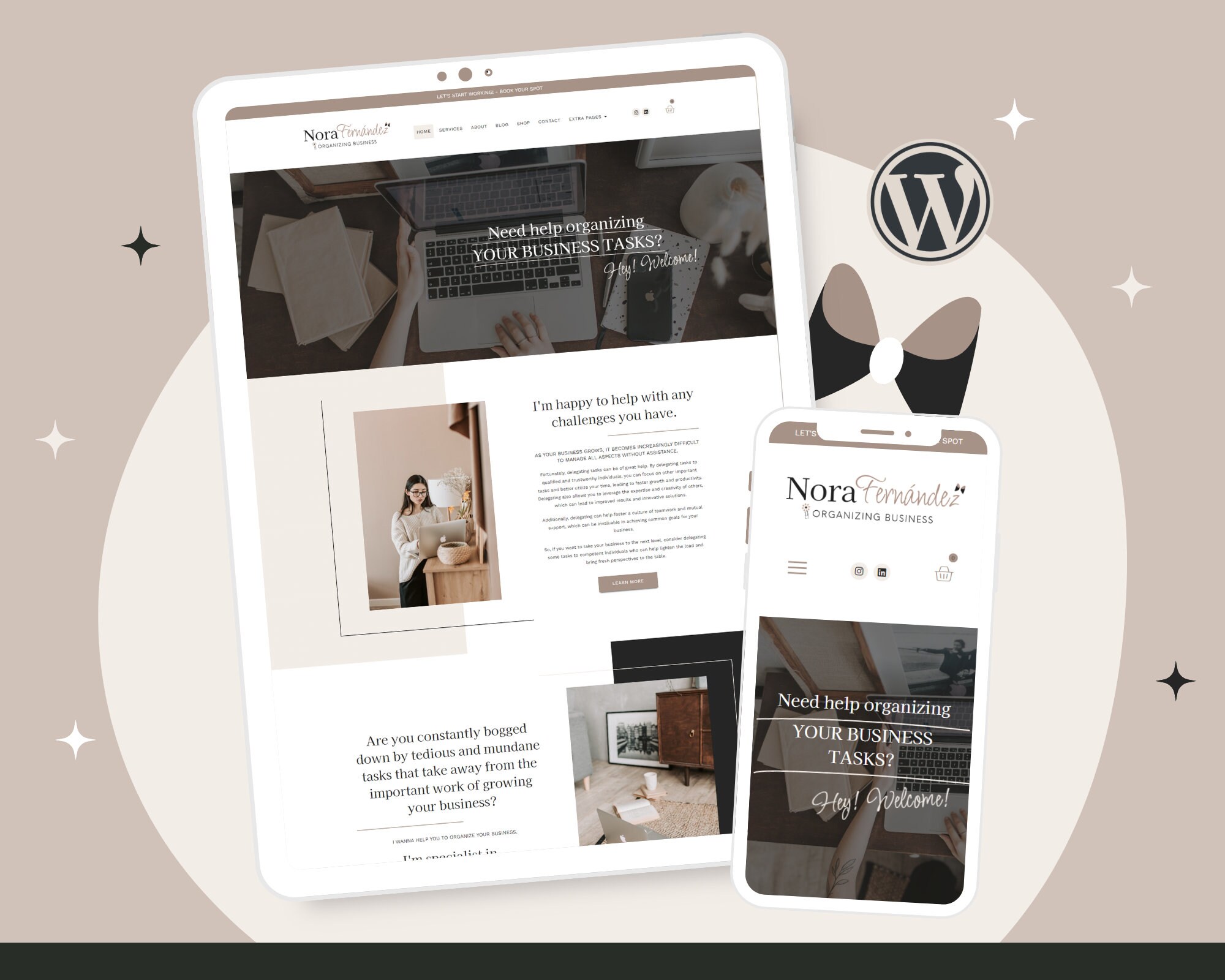 Nora Recolor Wordpress Website Template Elementor Pro - Etsy