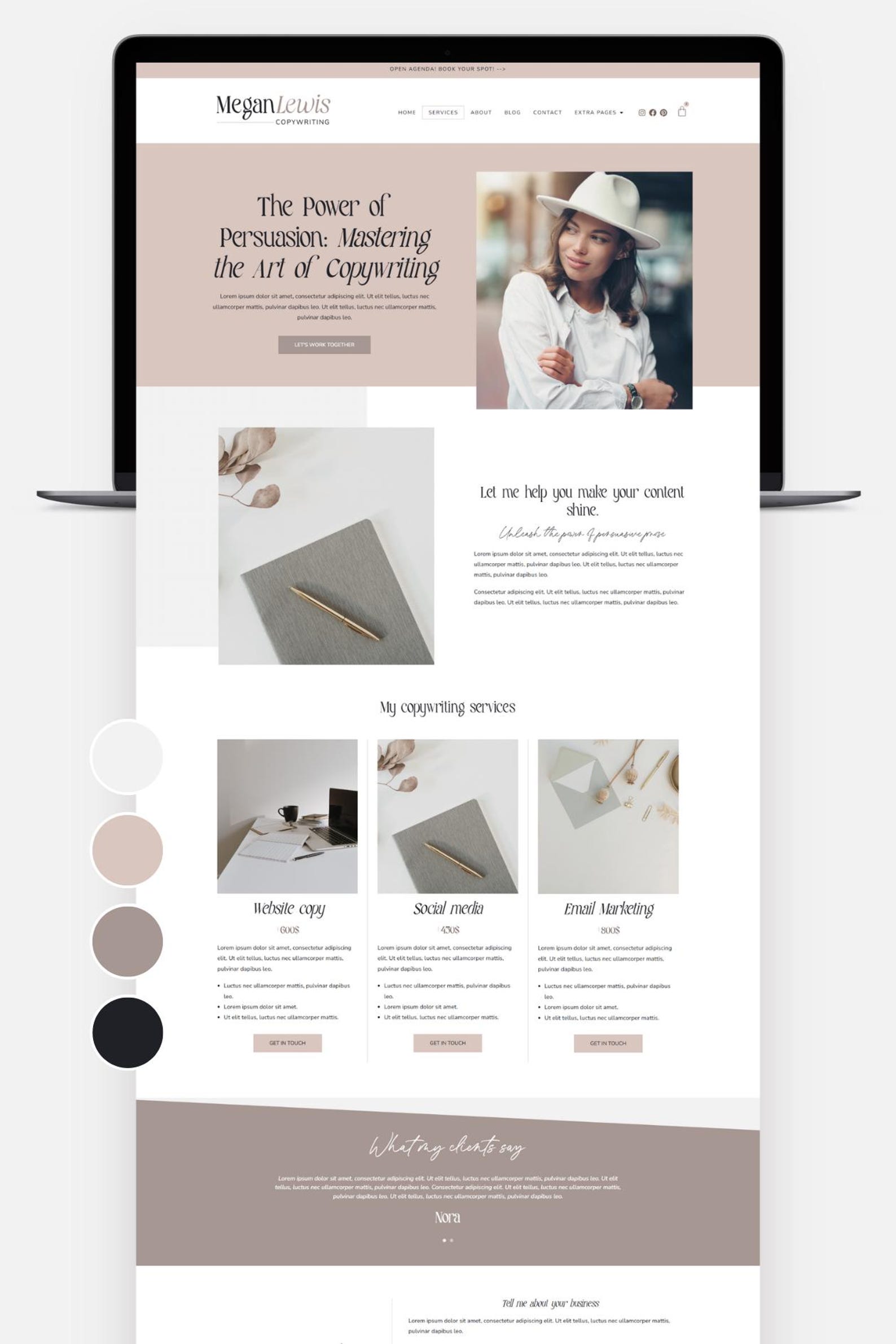 Megan | Wordpress Website Template | Elementor Pro Templates Kit ...