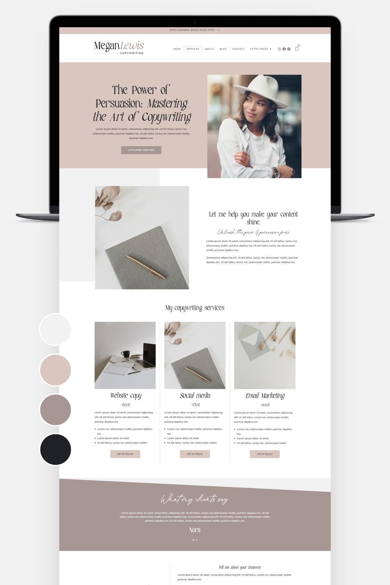 Megan | Wordpress Website Template | Elementor Pro Templates Kit ...