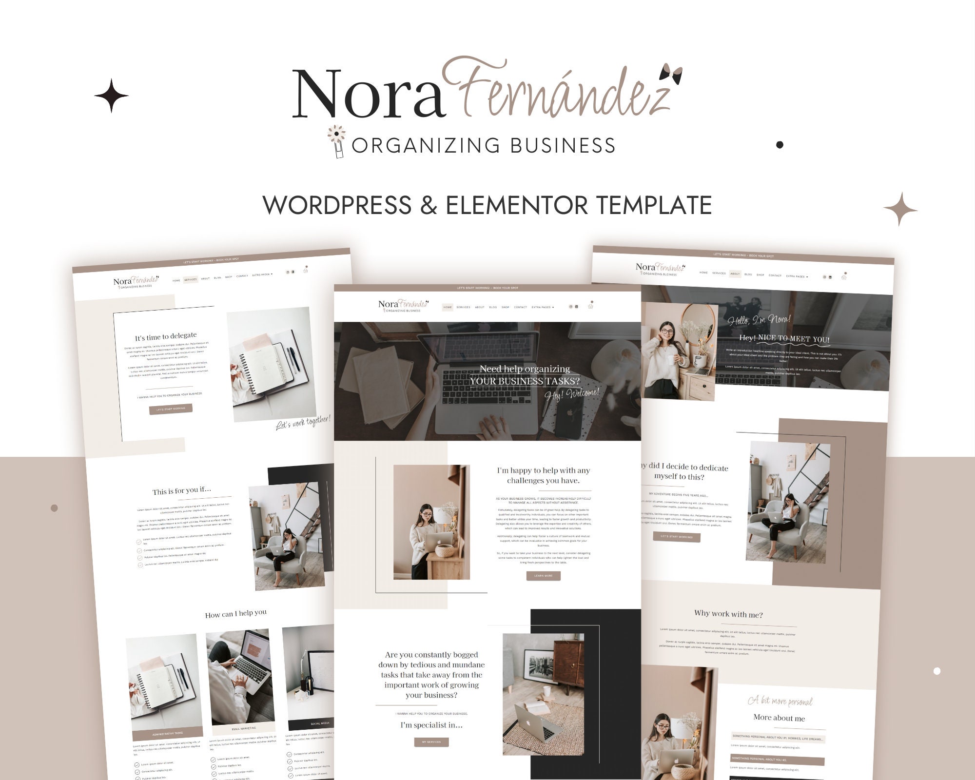 Nora Recolor Wordpress Website Template Elementor Pro Templates Kit ...