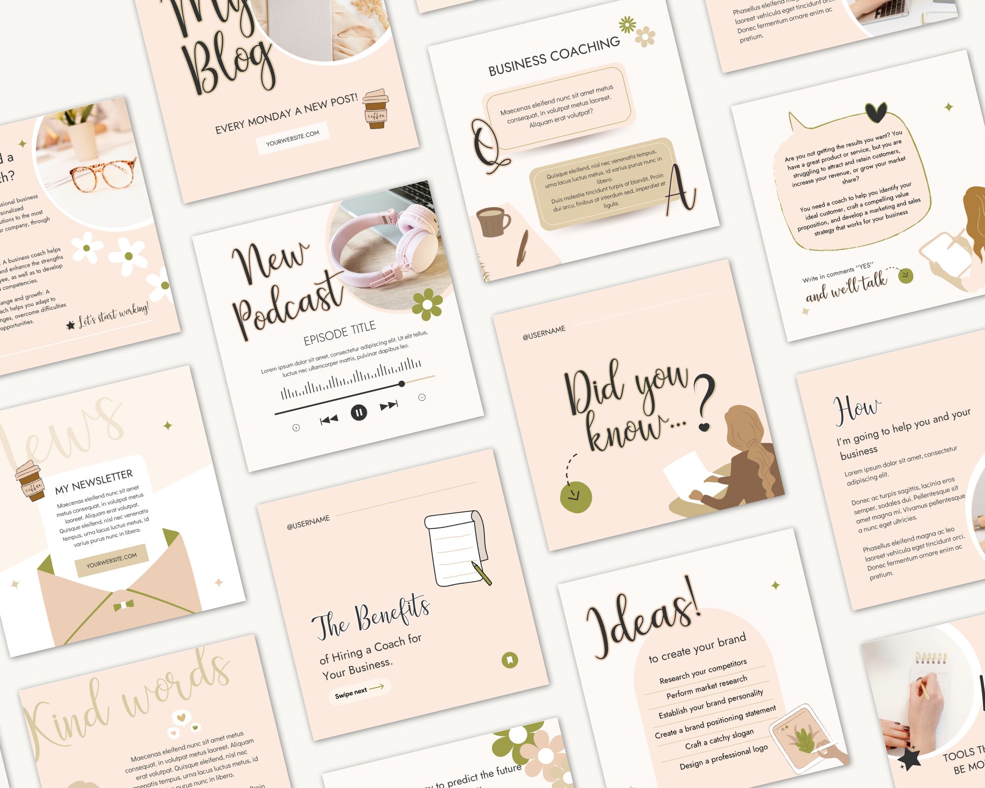 Alice Instagram Post Templates Canva Editable Instagram Post Coach ...