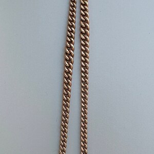 9ct Solid Gold Antique Graduated Curb Albert Watch Chain 16 3/4 33g ...