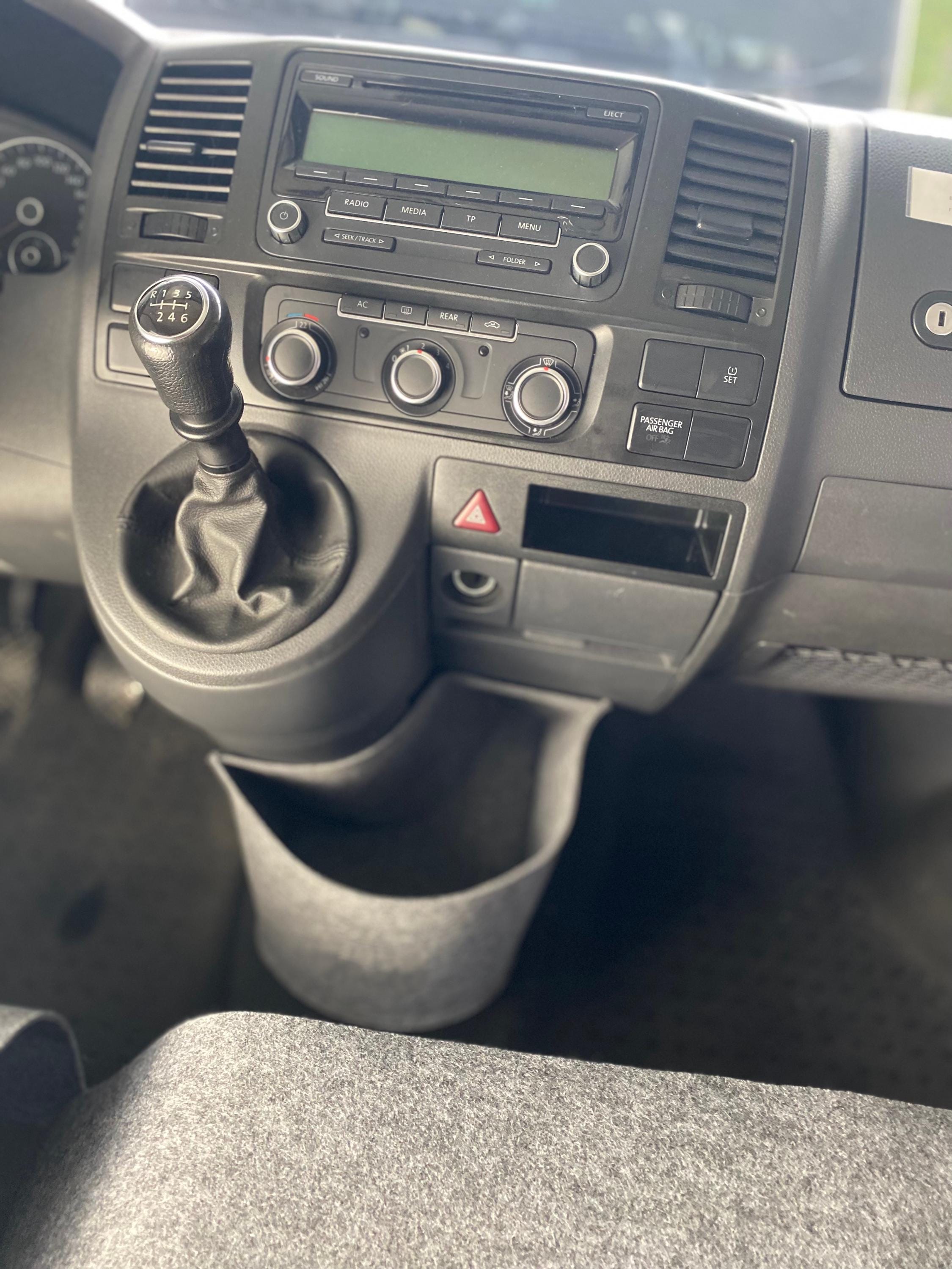 VW T5 Bulli Cockpit Felt Bag in Dark Grey for Transporter, Caravelle ...