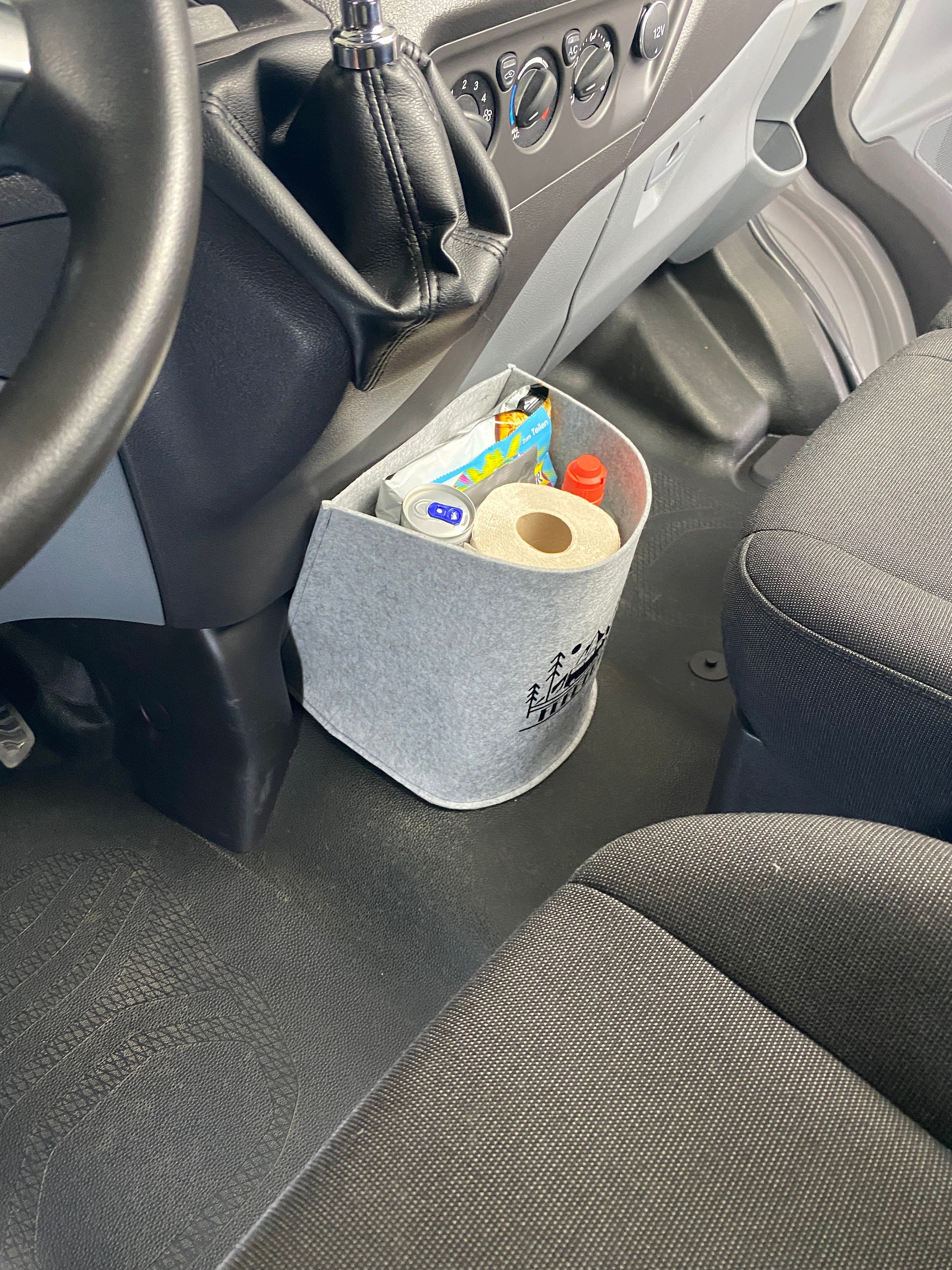 Ford Transit Custom Cockpit Felt Bag in Light Gray Organizer Storage ...
