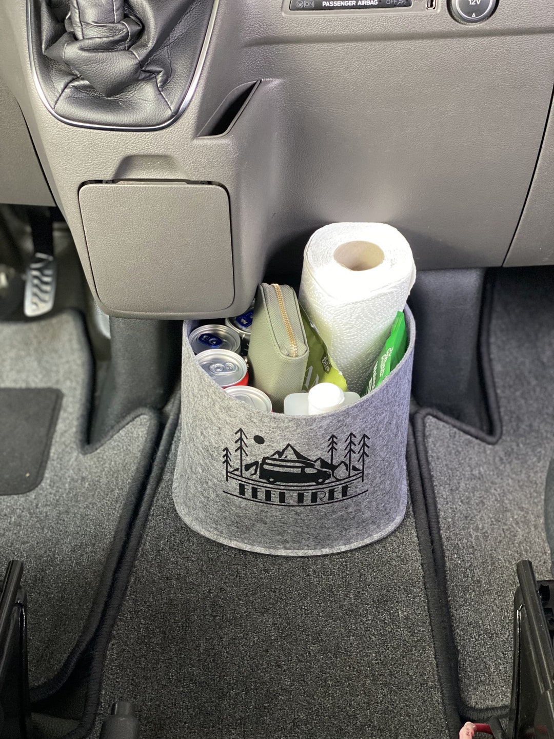Ford Nugget Transit Custom Cockpit Felt Bag in Dark Grey >> Organizer ...