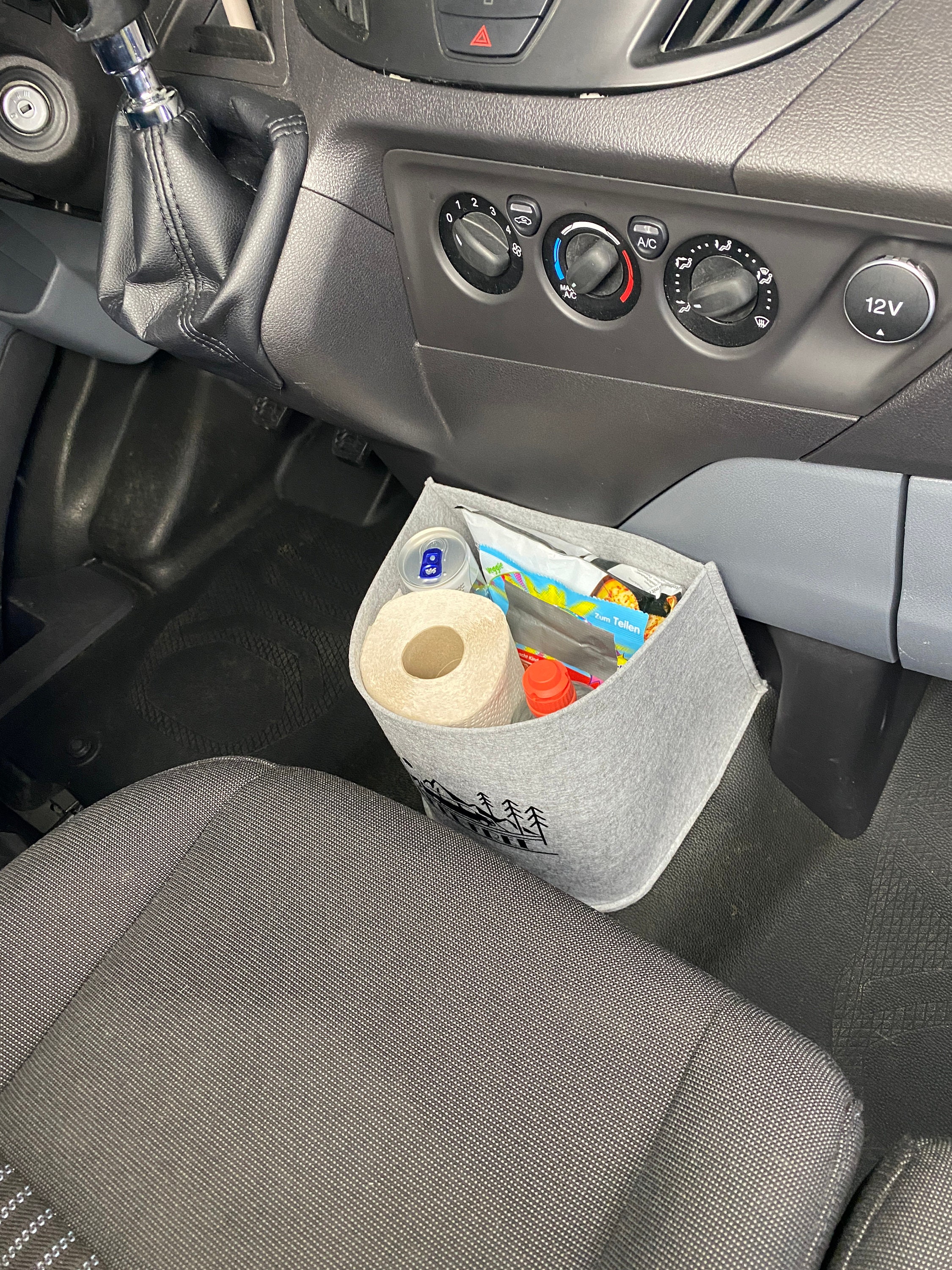 Ford Transit Custom Cockpit Felt Bag in Light Grey Organizer Storage ...