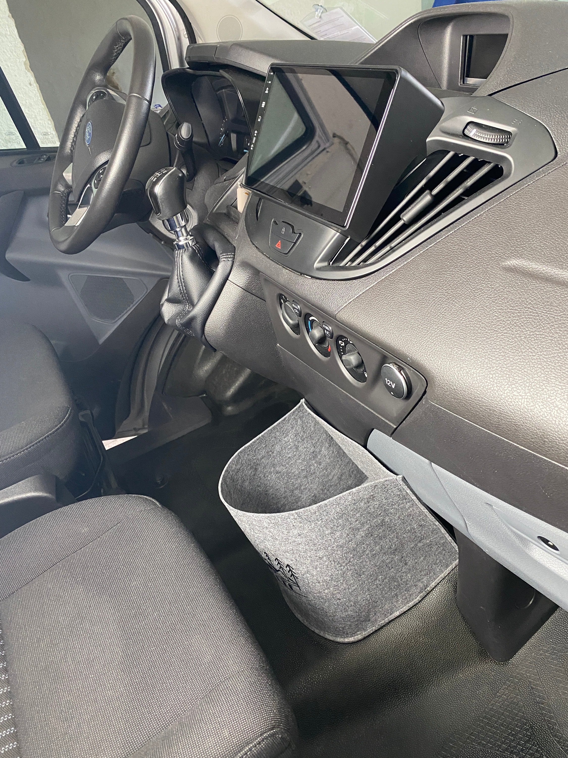 Ford Transit Custom Cockpit Felt Bag in Dark Grey >> Organizer ...