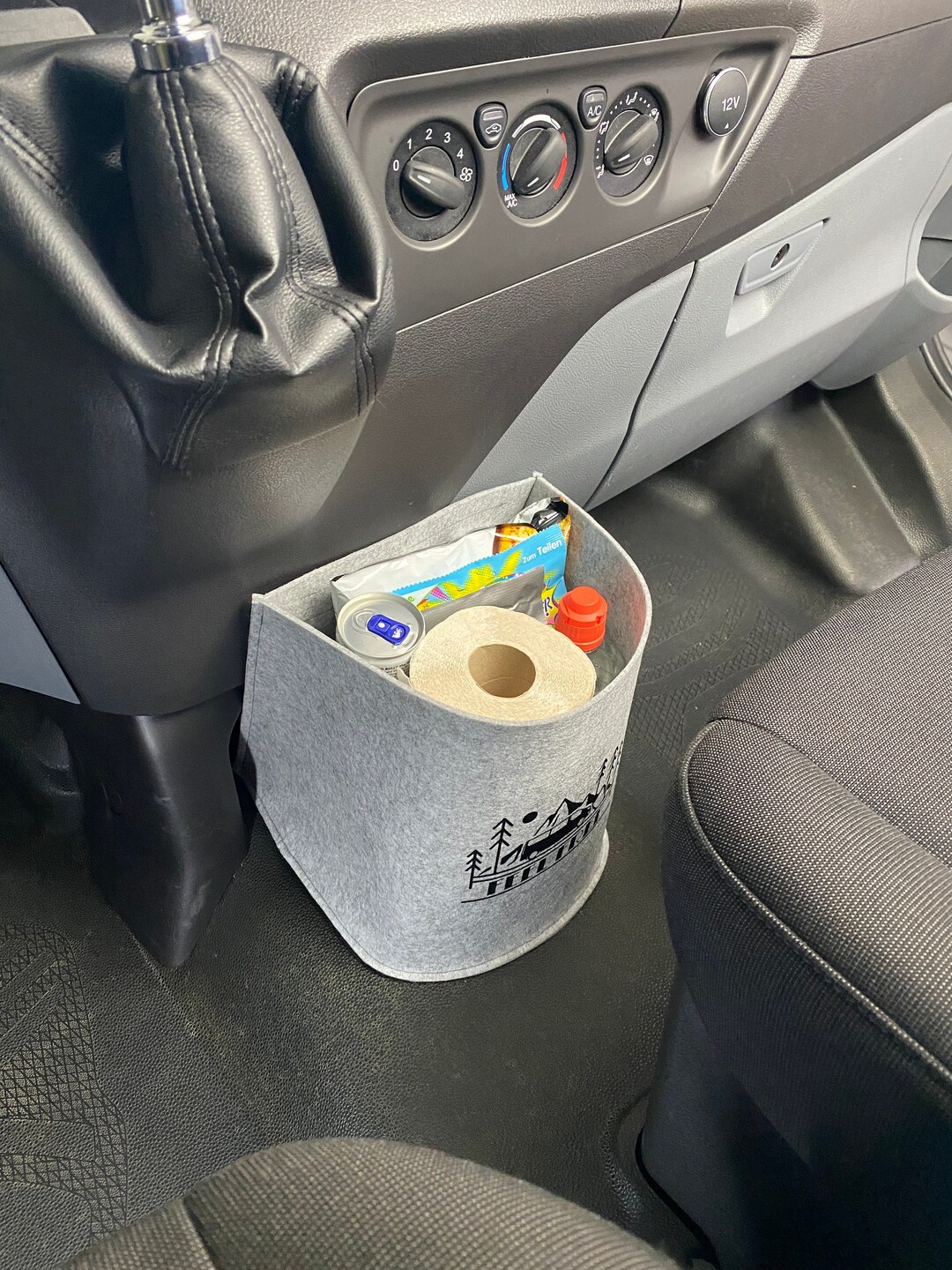 Ford Transit Custom Cockpit Felt Bag in Light Grey Organizer Storage ...
