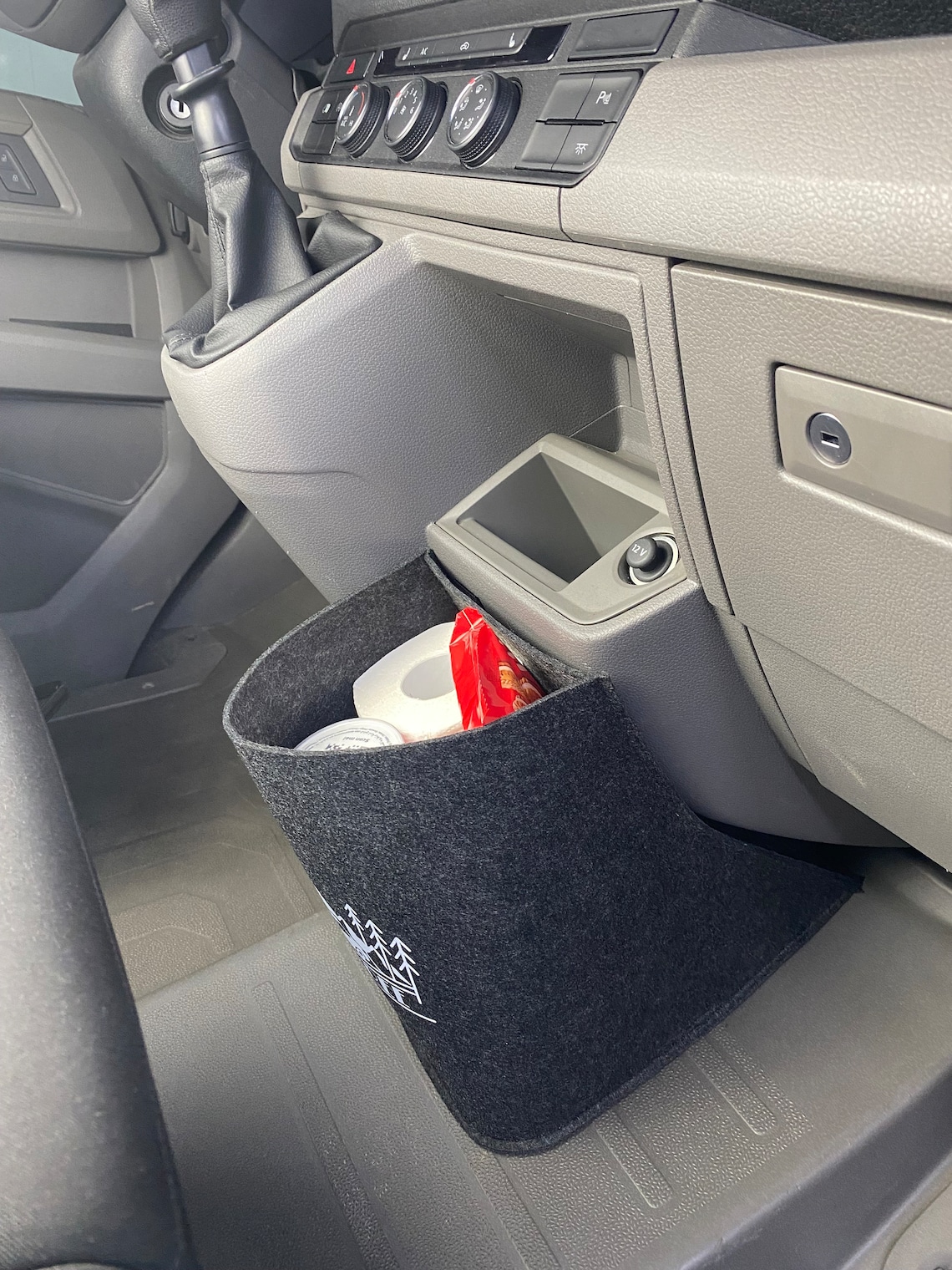 VW Grand California Crafter MAN TGE Cockpit Felt Bag in Anthracite ...
