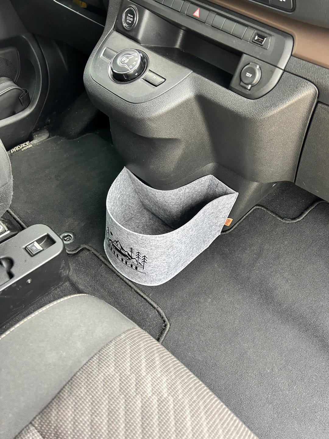 Arela Felt Cockpit Bag, Dark Grey, for Toyota Proace Verso, Peugeot ...