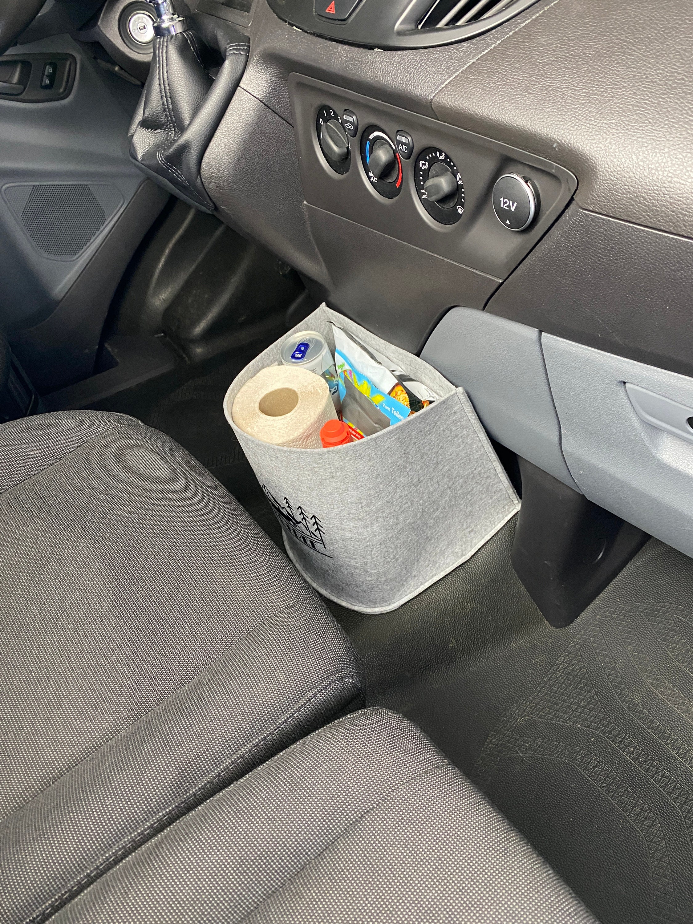 Ford Transit Custom Cockpit Felt Bag in Light Gray Organizer Storage ...