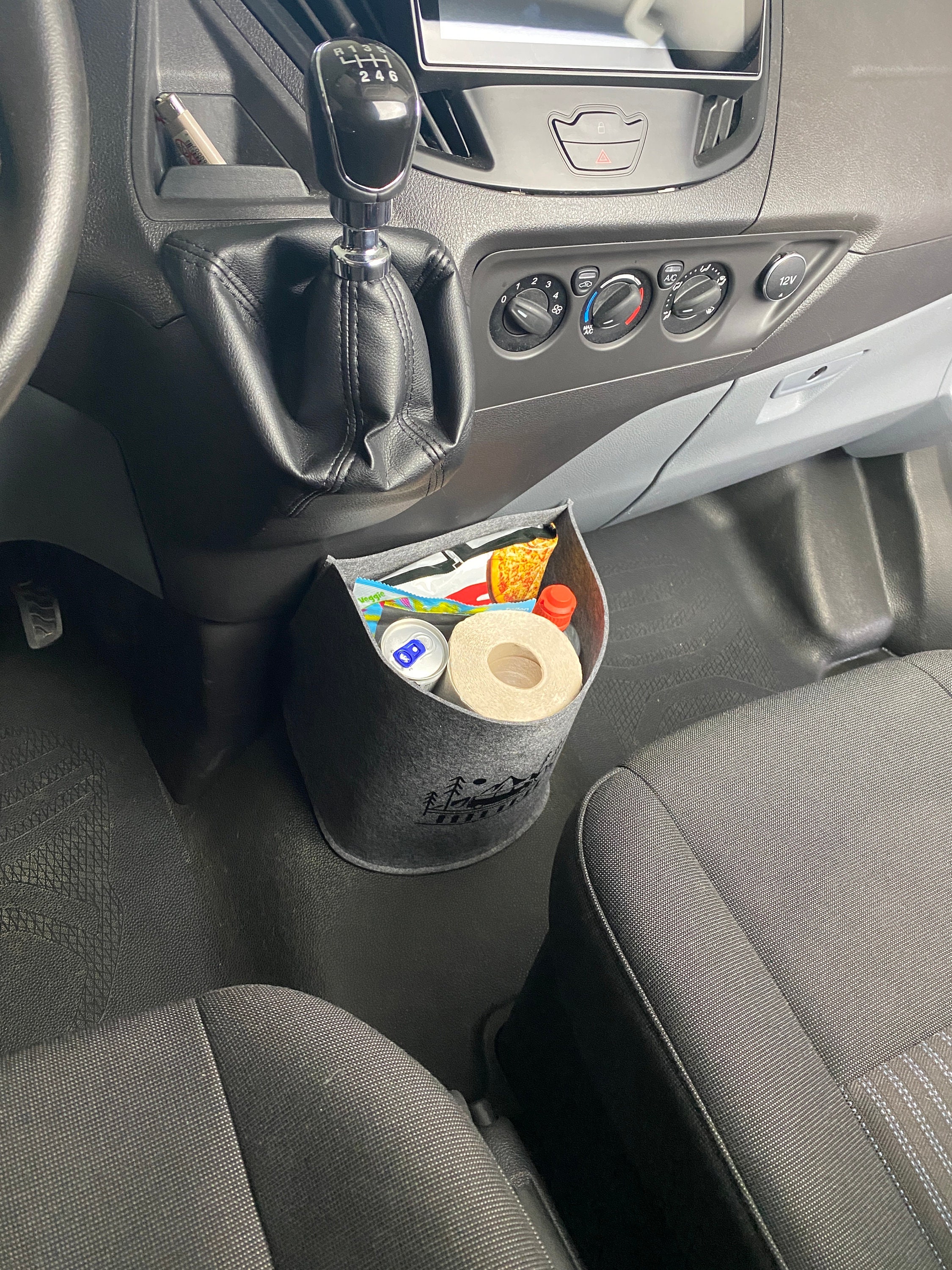 Ford Transit Custom Cockpit Felt Bag in Dark Grey >> Organizer ...
