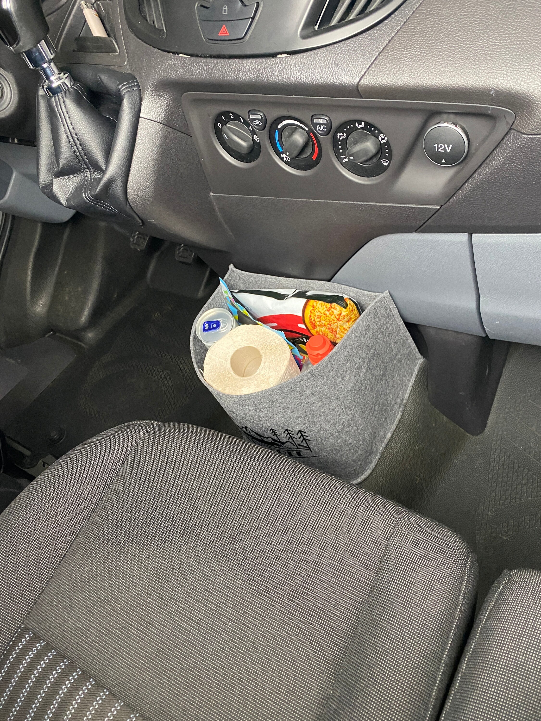 Ford Transit Custom Cockpit Felt Bag in Dark Grey >> Organizer ...