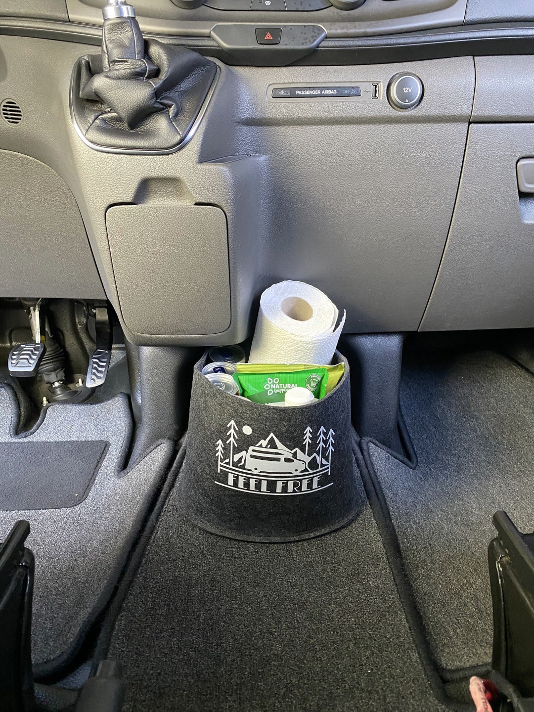 Ford Nugget Transit Custom Cockpit Felt Bag in Anthracite Organizer ...