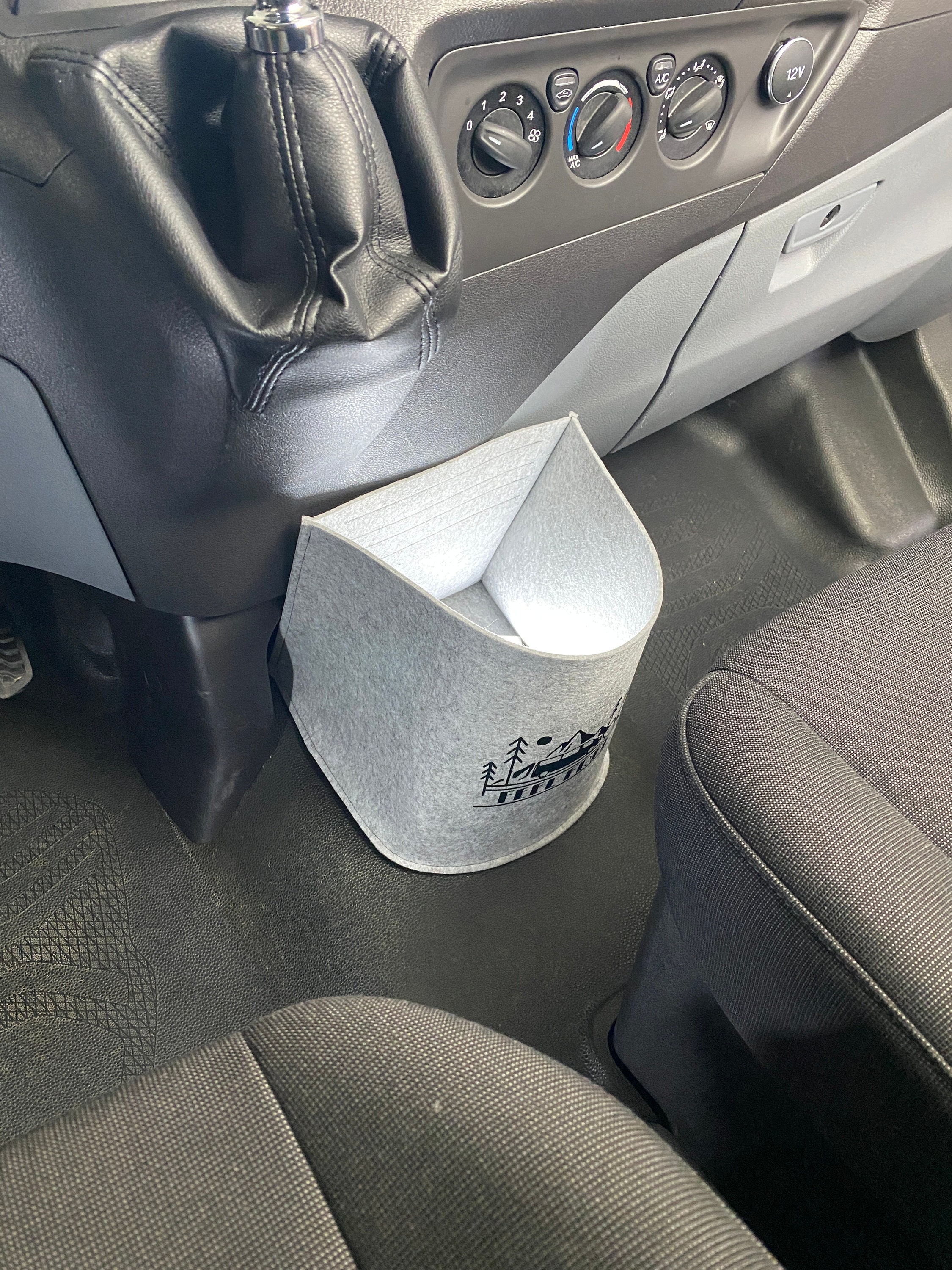 Ford Transit Custom Cockpit Felt Bag in Light Grey Organizer Storage ...