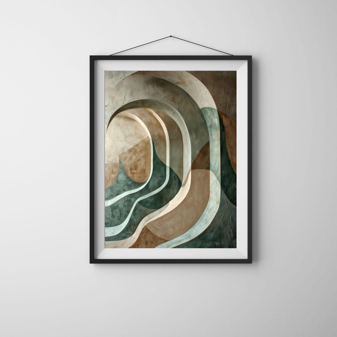 Textured Plaster Printable, 3D Relief Wall Art, Japandi Digital ...